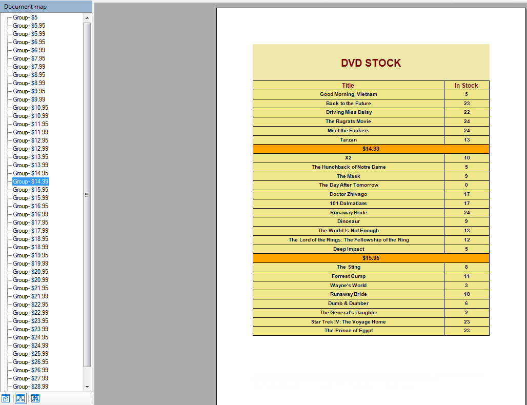 Add Items to the Document Map