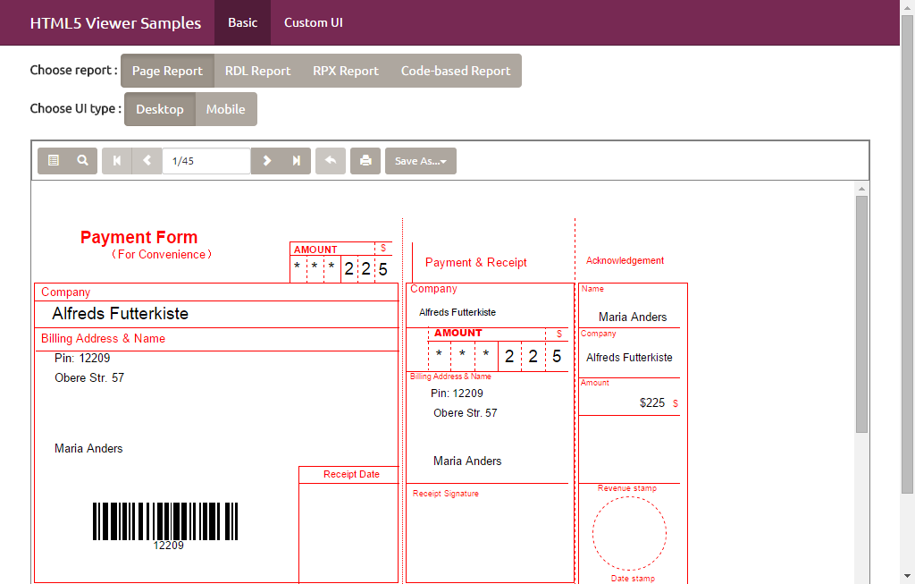 HTML5 Viewer Sample